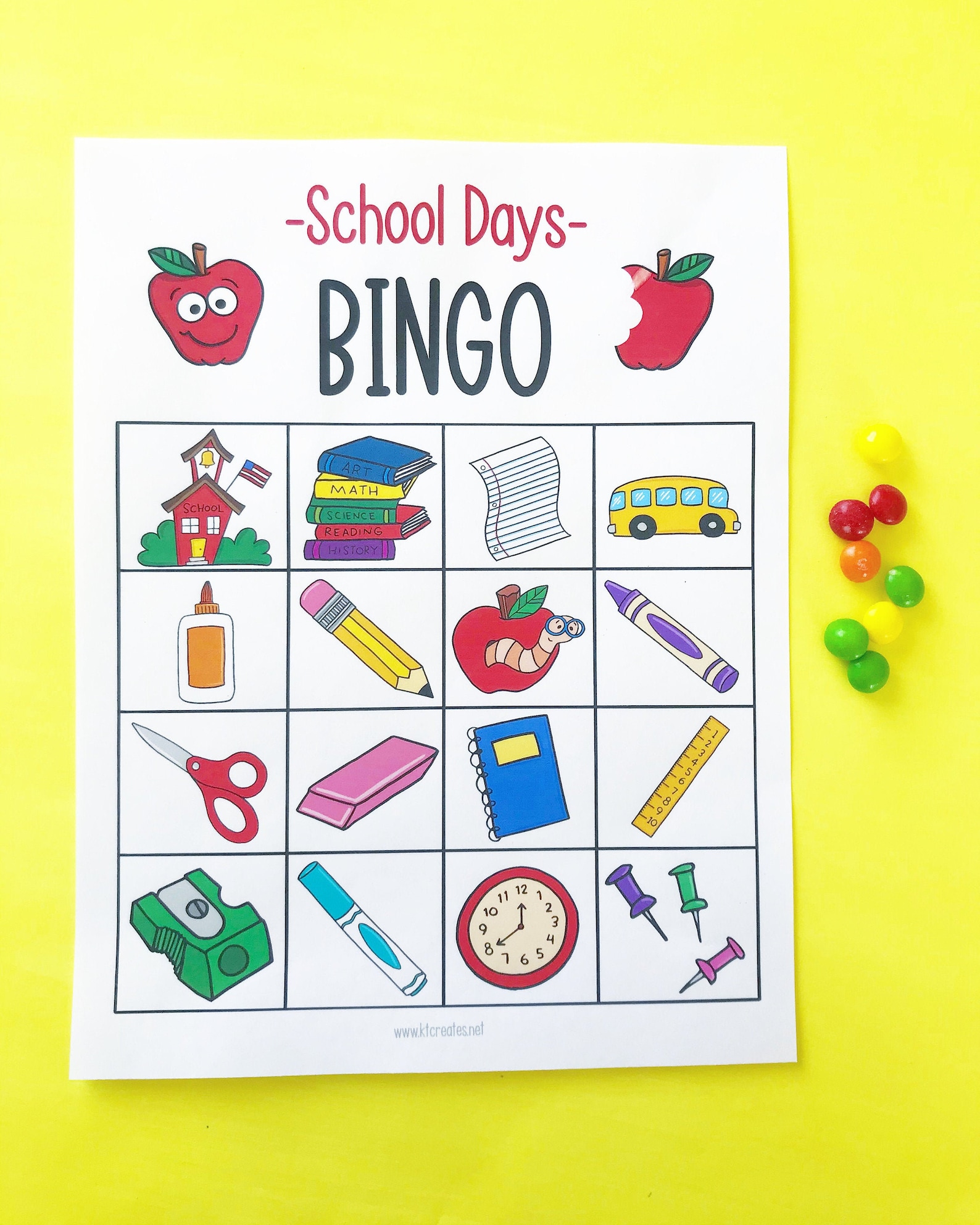 School Bingo-set of 5! - Etsy