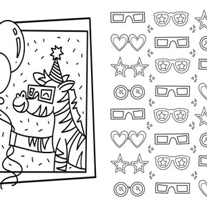 Party Animals Printable Coloring Book - Etsy