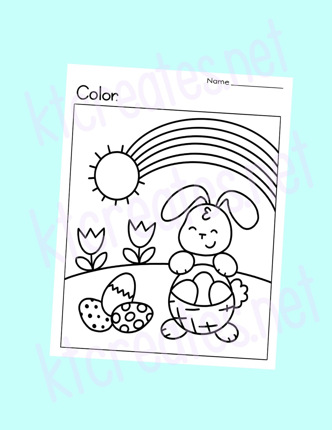 Easter/spring Coloring Page - Etsy