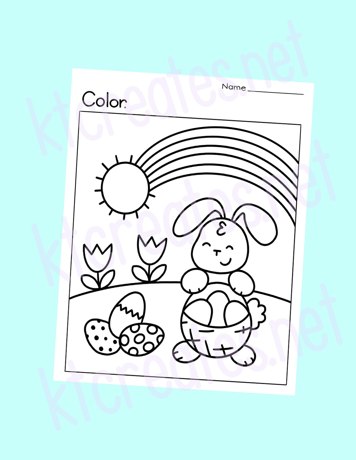 Easter/spring Coloring Page - Etsy