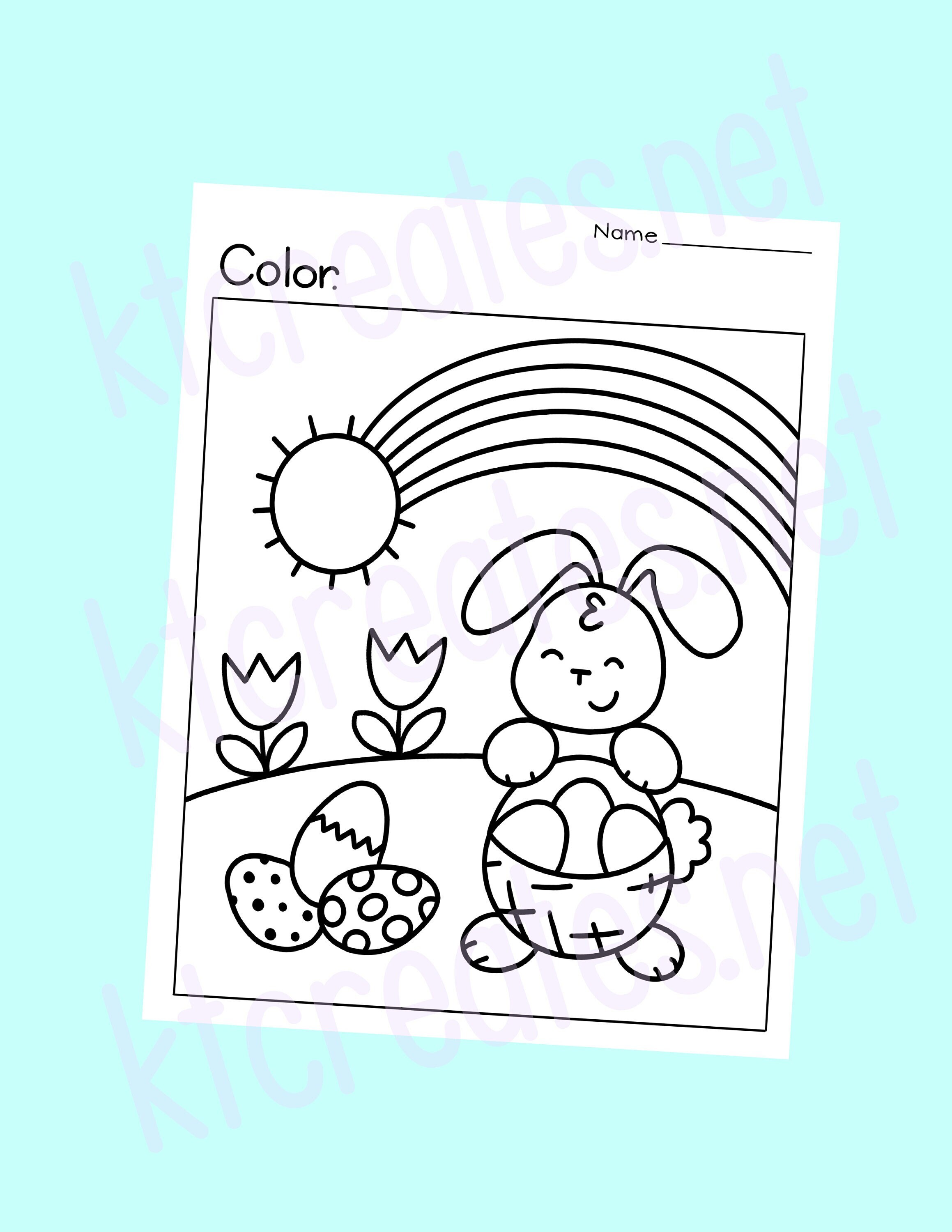 Easter/spring Coloring Page - Etsy
