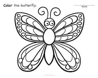 Butterfly Coloring Page, Butterfly Activities, Spring Printables ...