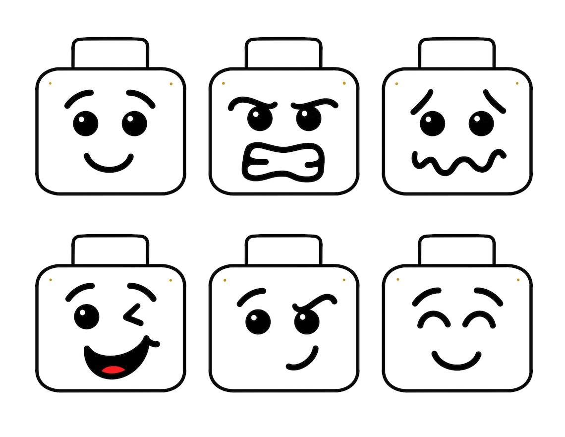 Building Block Heads Banner - Etsy