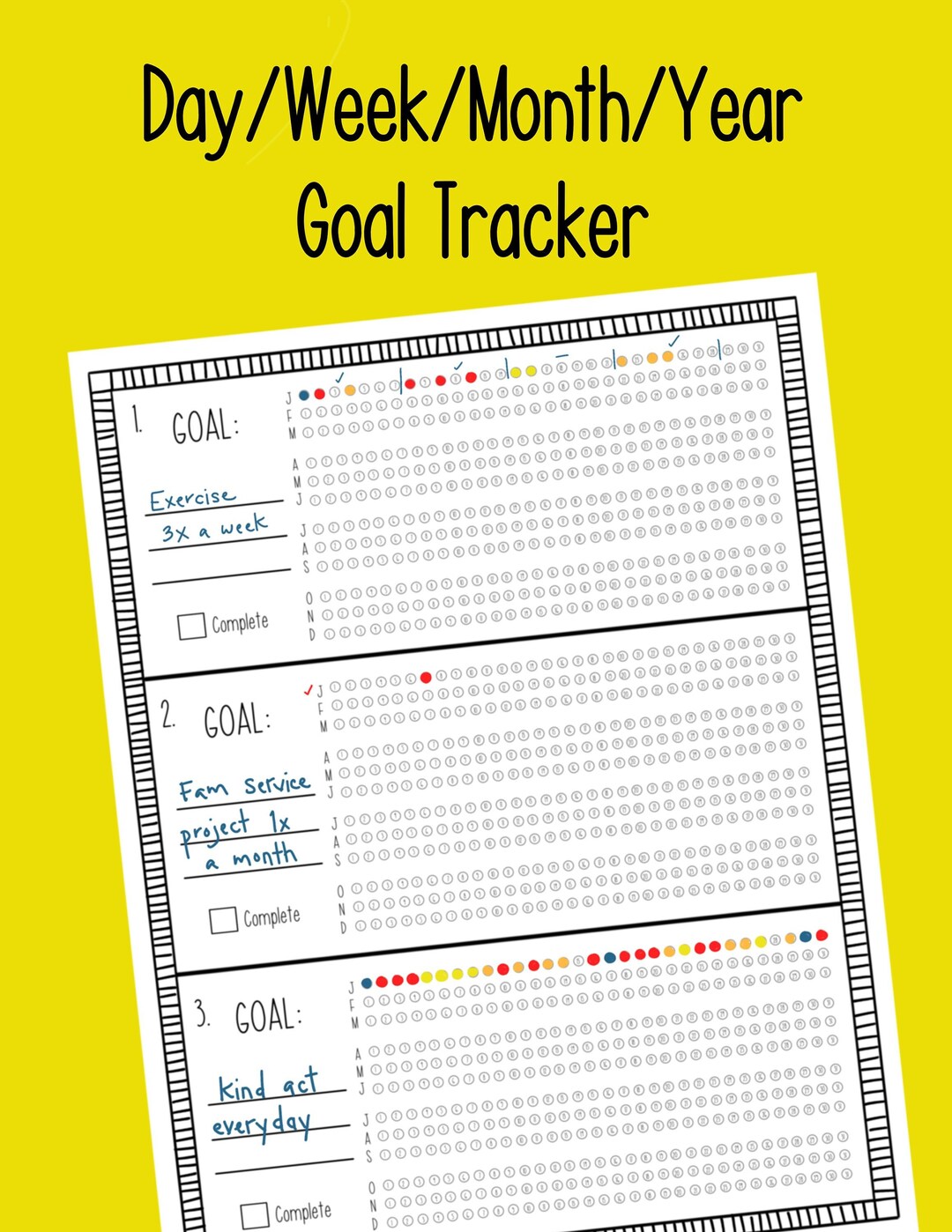 2024 New Year Goals Tracker Printable - Etsy