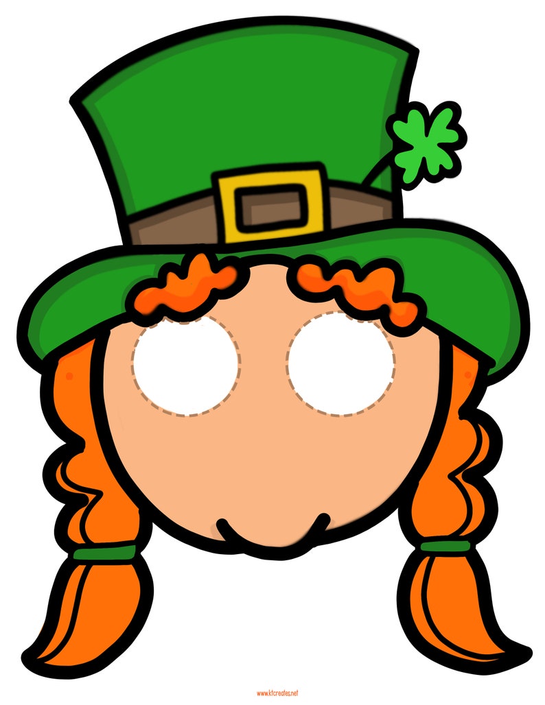 St Patricks Day Boy/girl Leprechaun Masks Printables - Etsy