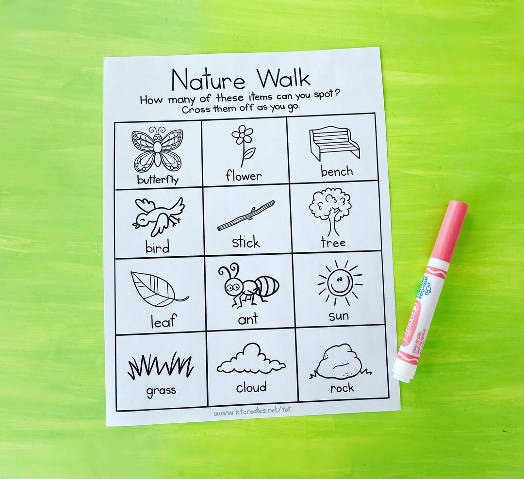 Nature Walk Scavenger Hunt - Etsy