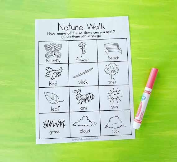 Nature Walk Scavenger Hunt | Etsy