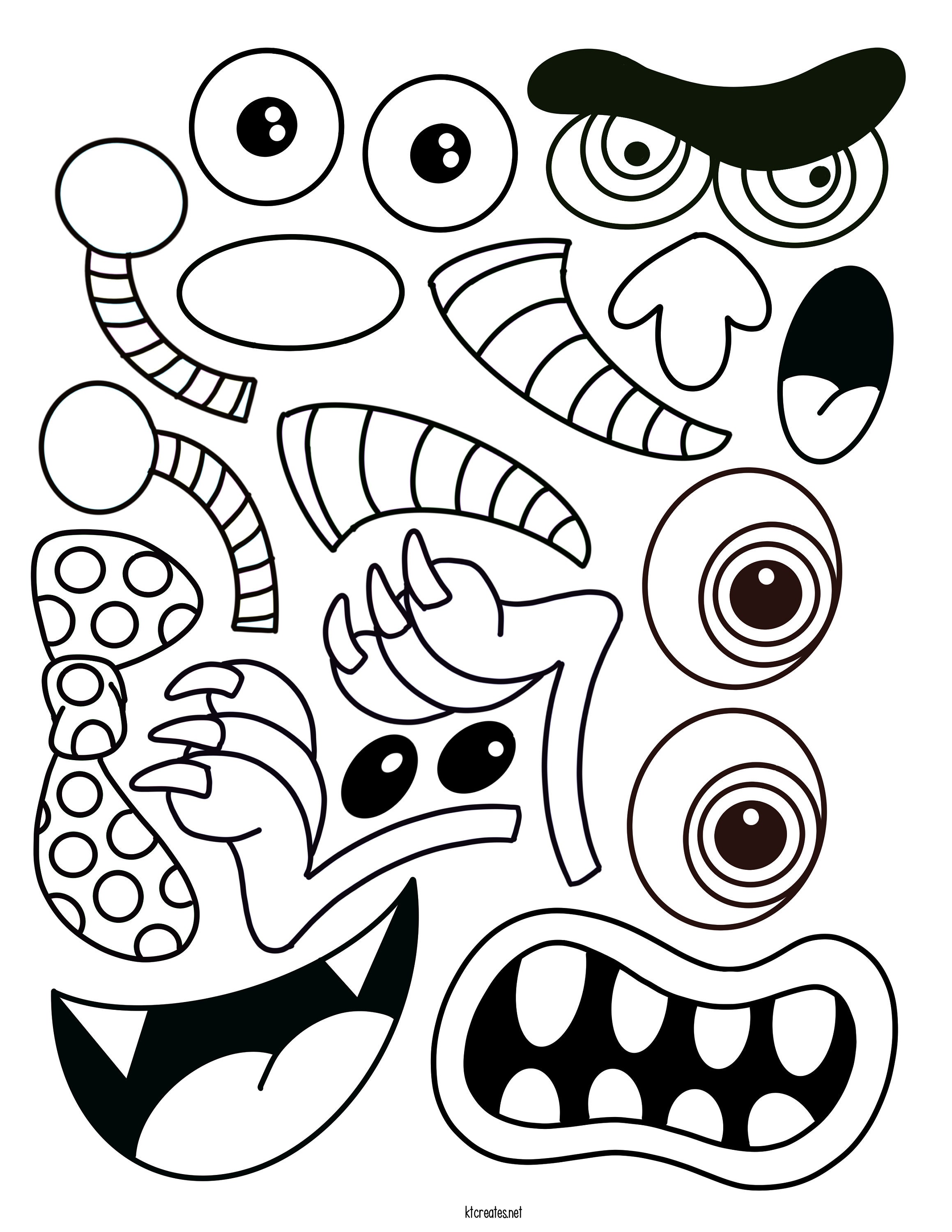 Build Your Own Monster Halloween Activity, Kids Craft - Etsy