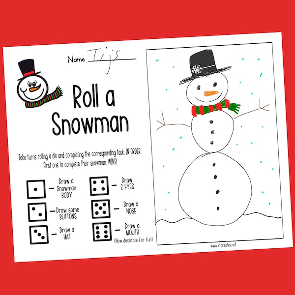 Snowman Game - Etsy