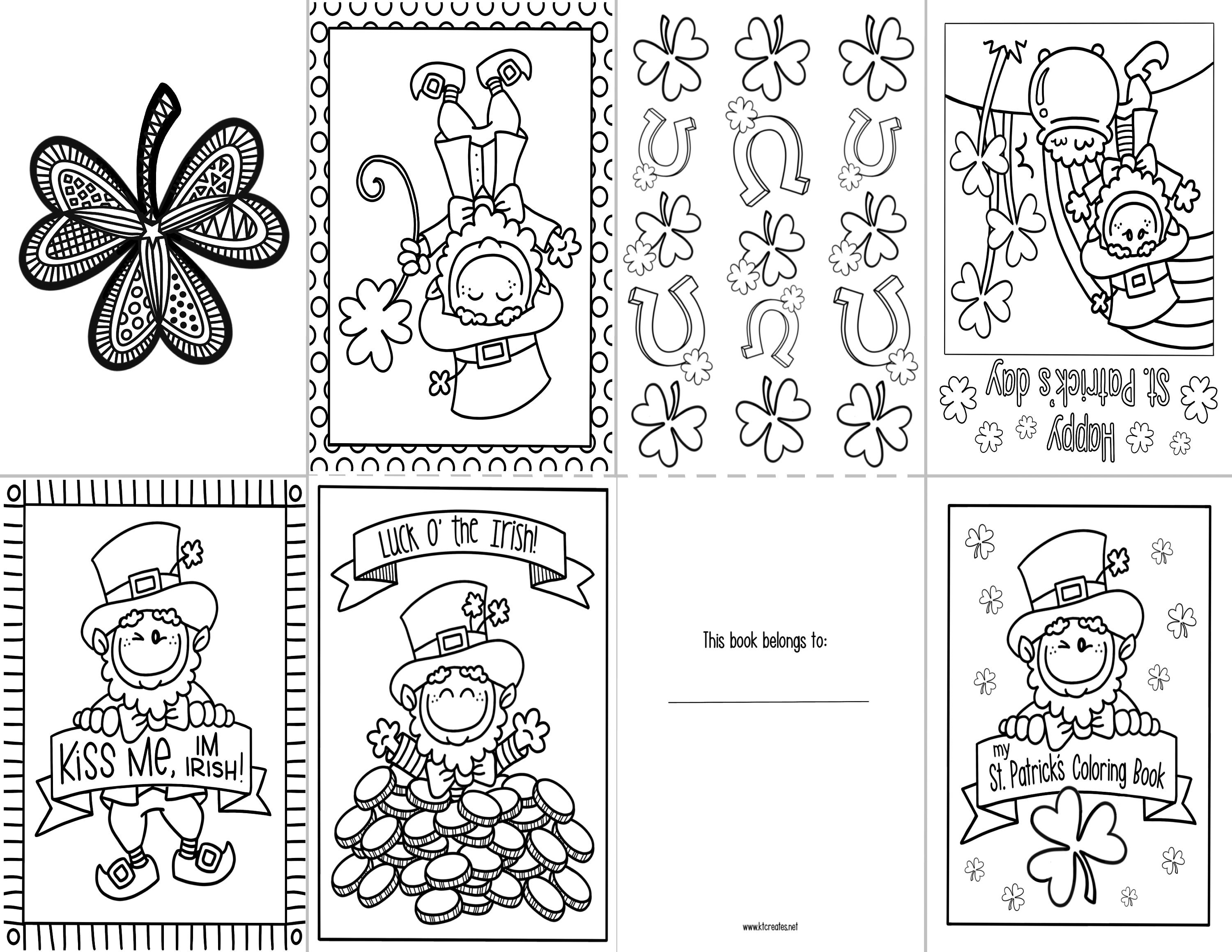 St Patricks Day Mini Foldable Coloring Book! - Etsy