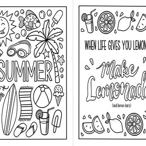 Summer Fun Printable Coloring Book! - Etsy
