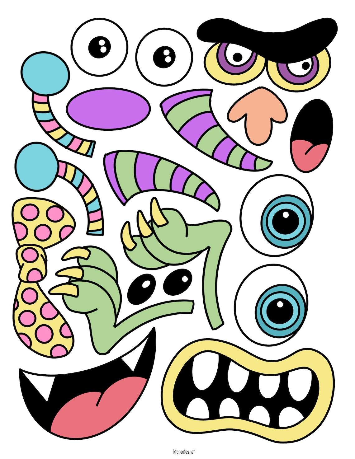 Build Your Own Monster Halloween Activity, Kids Craft - Etsy