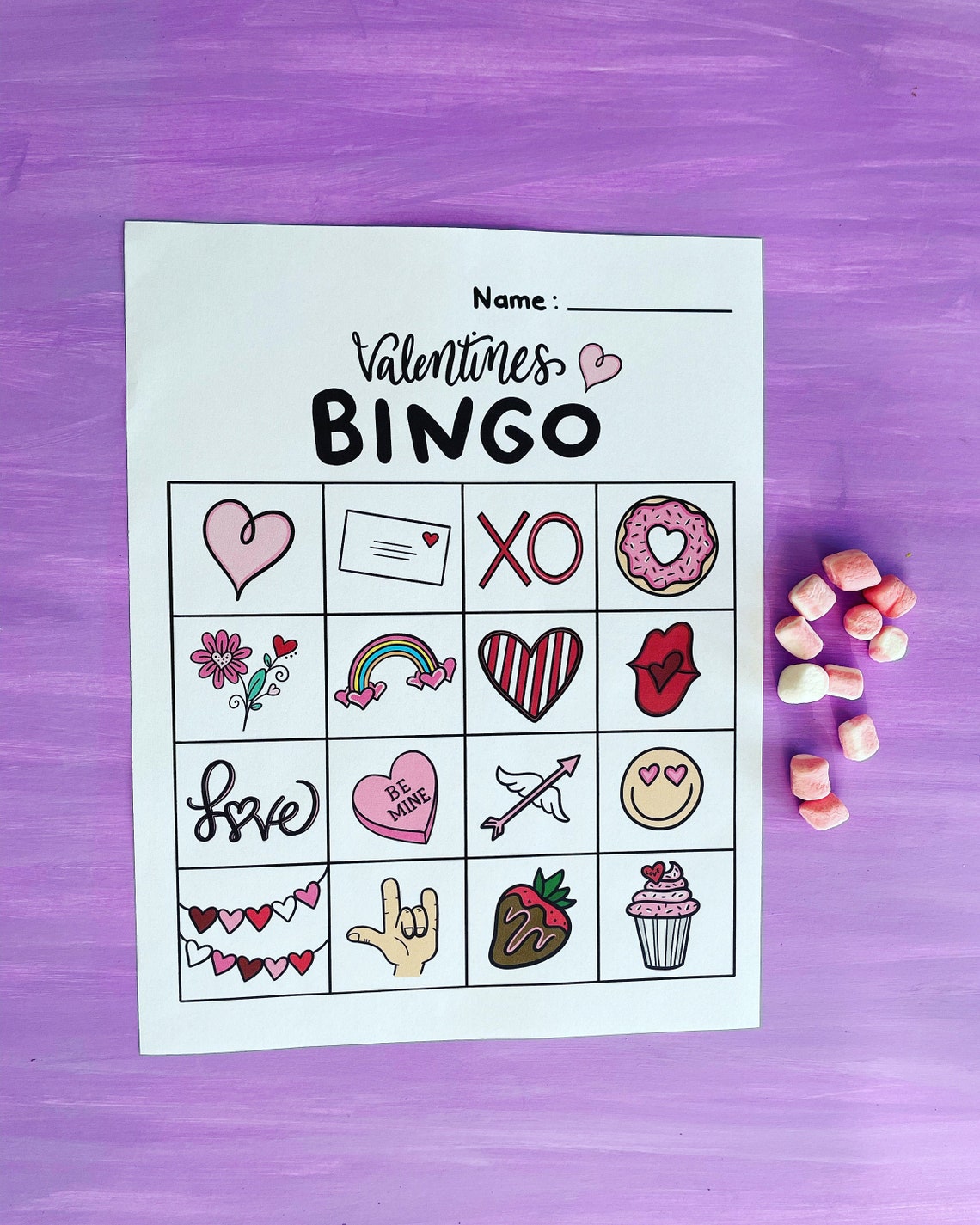 Valentine’s Day Printable Bingo-set of 6 - Etsy