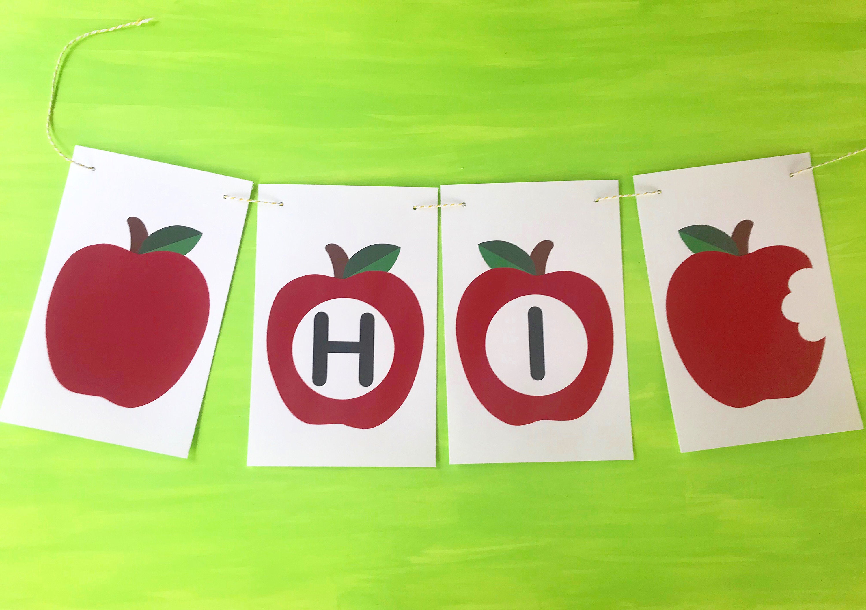 Apple Banner/bunting/garland - Etsy