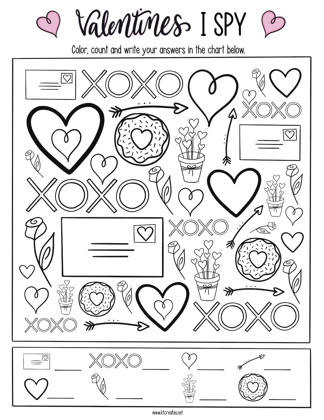 Valentines Day I Spy Printable - Etsy