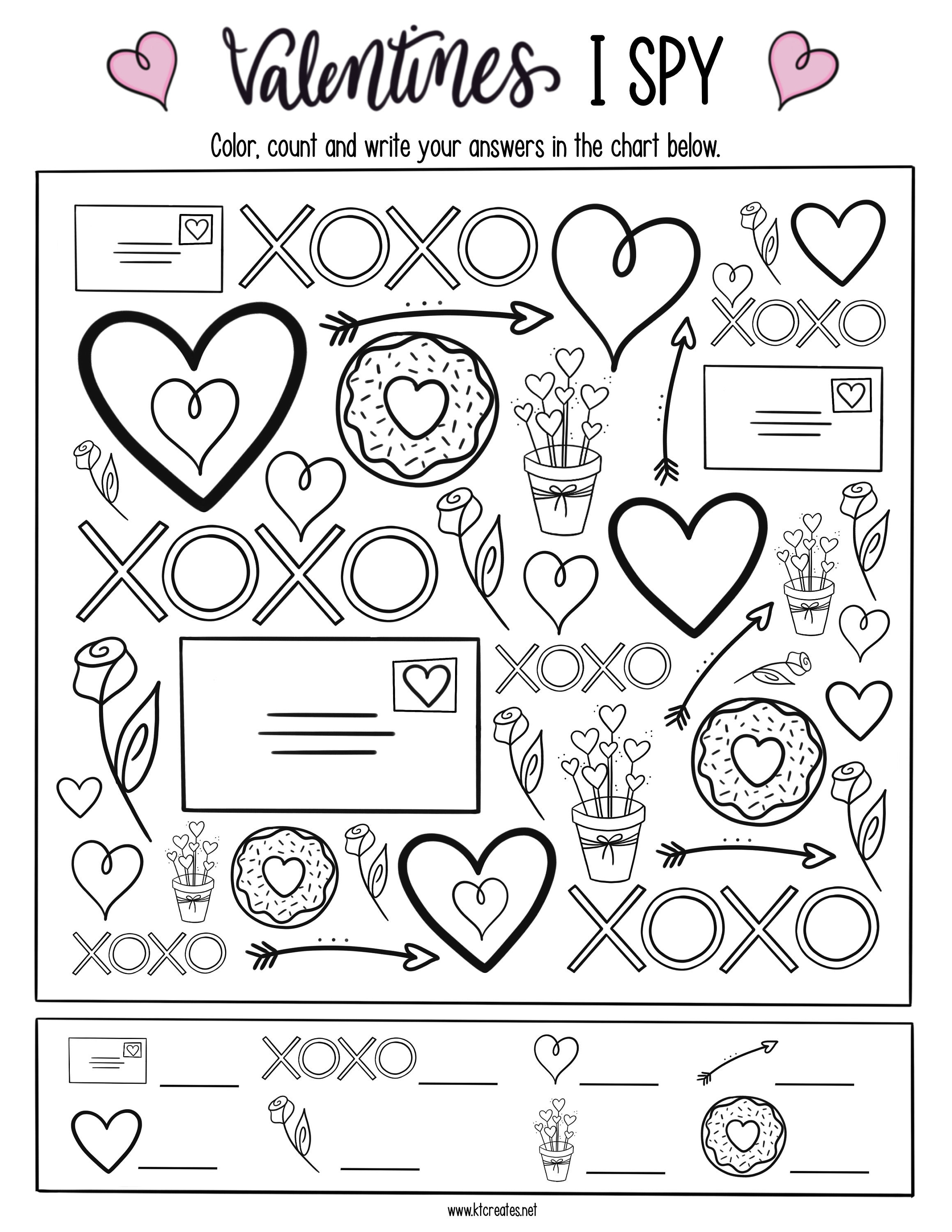Valentines Day I Spy Printable - Etsy