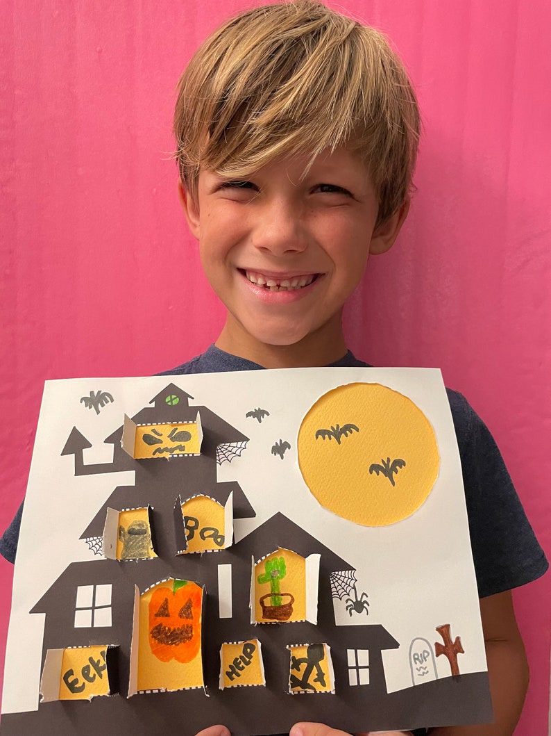 Halloween Haunted Mansion Kids Craft-printable - Etsy