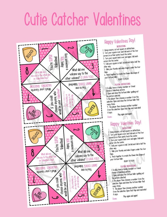 Printable Valentines Day Cootie Catchers 17 Quick Cootie Catcher