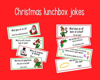 Printable Christmas Jokes Jokes for Kids Lunchbox Jokes Lunch Box Cards ...