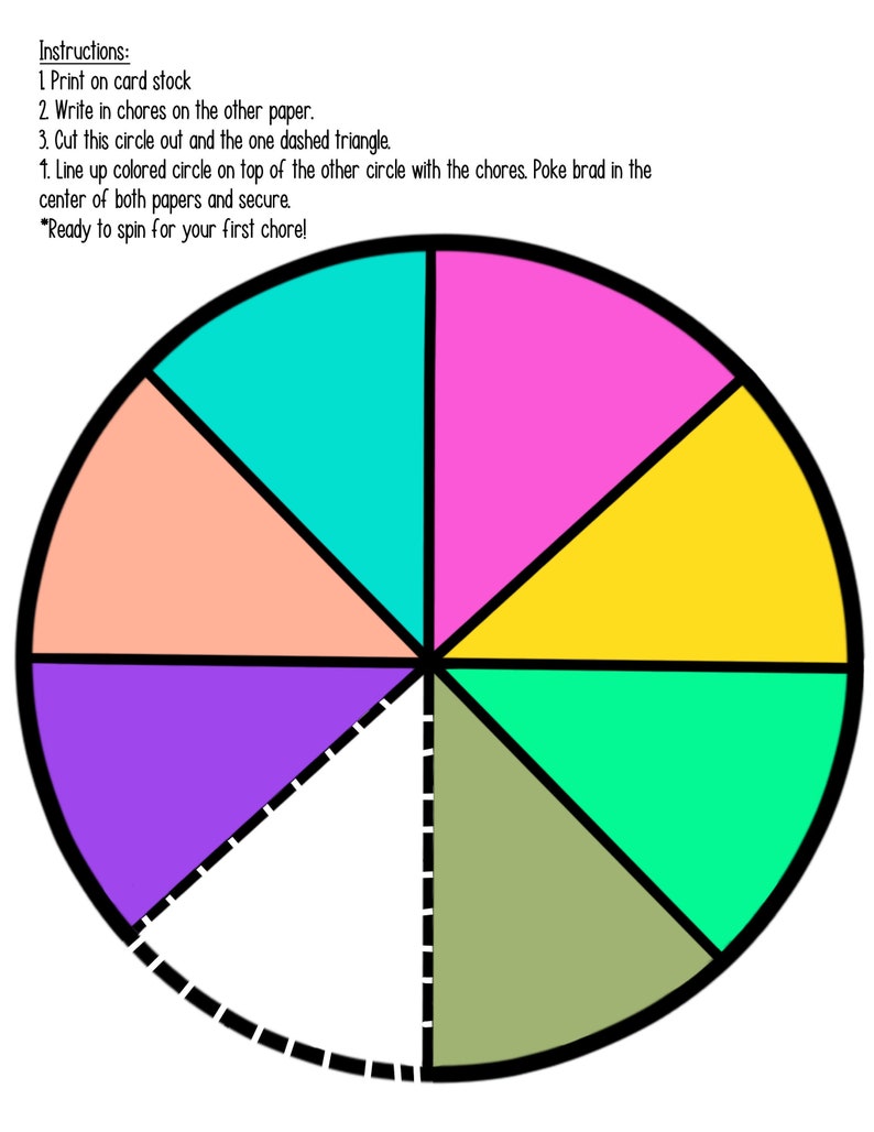 Chore Spinner Wheel - Etsy