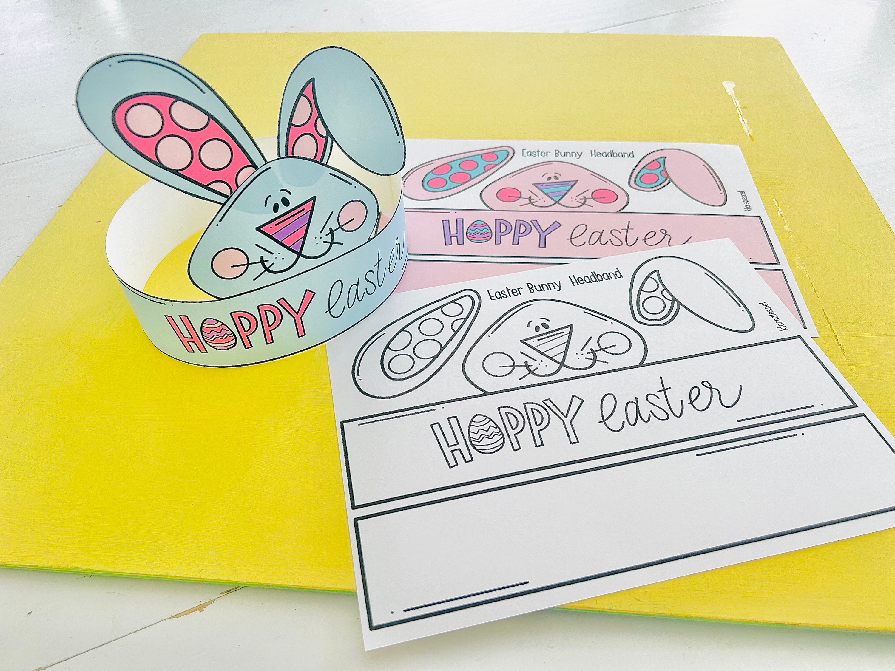 Easter Bunny Hats/headbands Printable - Etsy