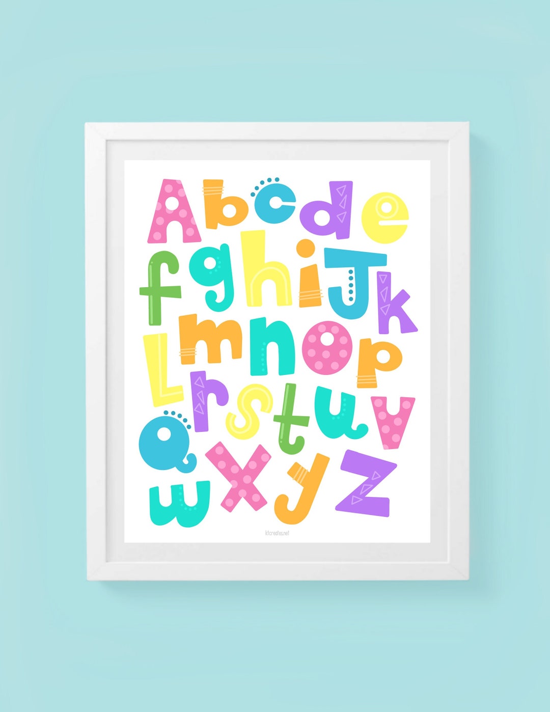 ABC Fun Colorful Kid Print 8x10 - Etsy