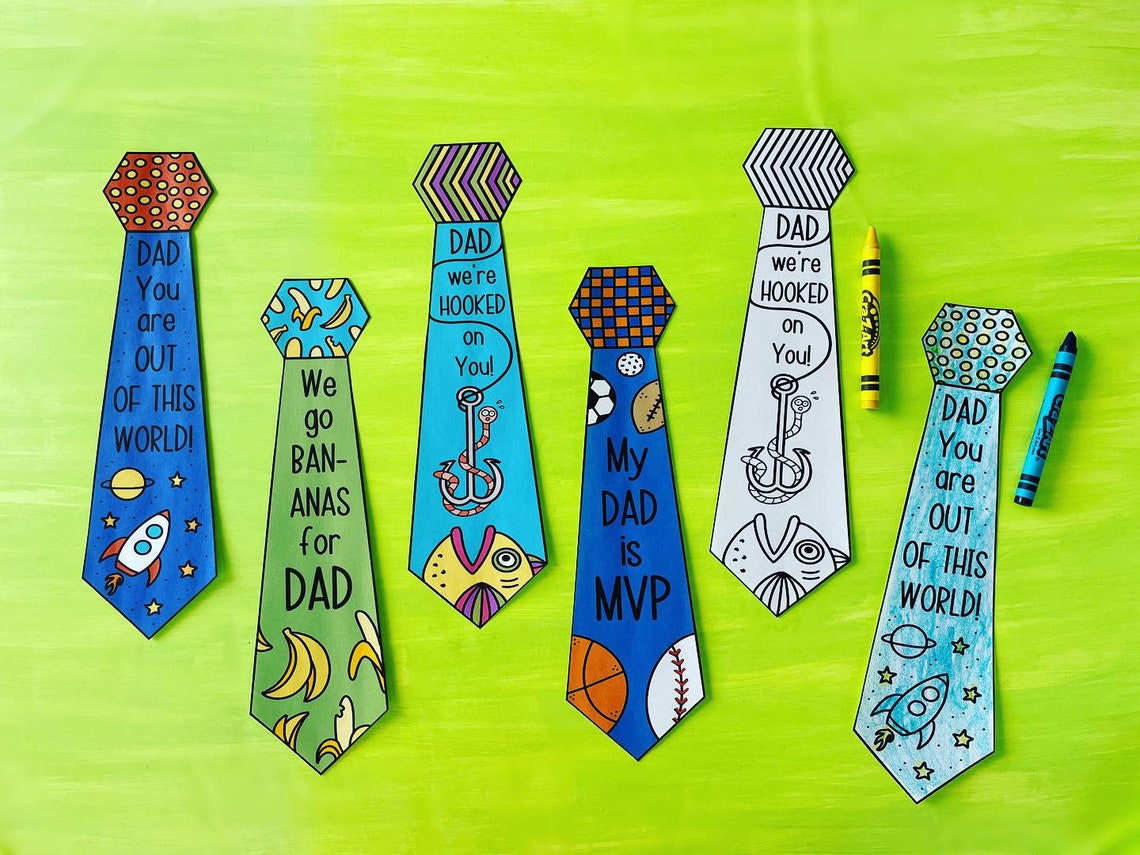 Father’s Day Tie Bookmarks - Etsy