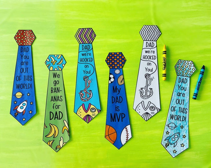 Easy Father's Day Tie Card for Kids to Make! - Etsy Canada