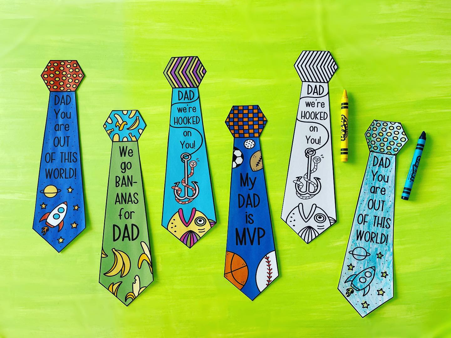 Father’s Day Tie Bookmarks - Etsy