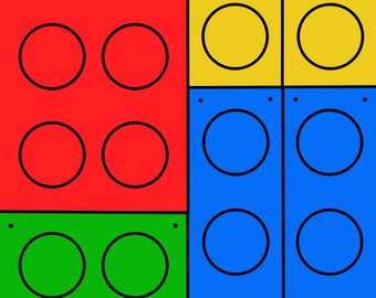 Printable Brick Birthday Cake Topper - Etsy