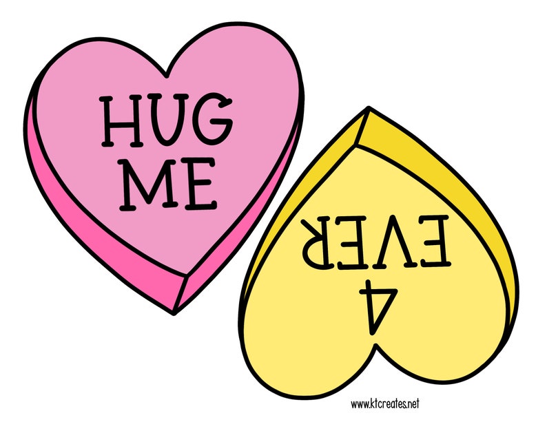 Valentine’s Day Printable Candy Heart Banner, Garland - Etsy