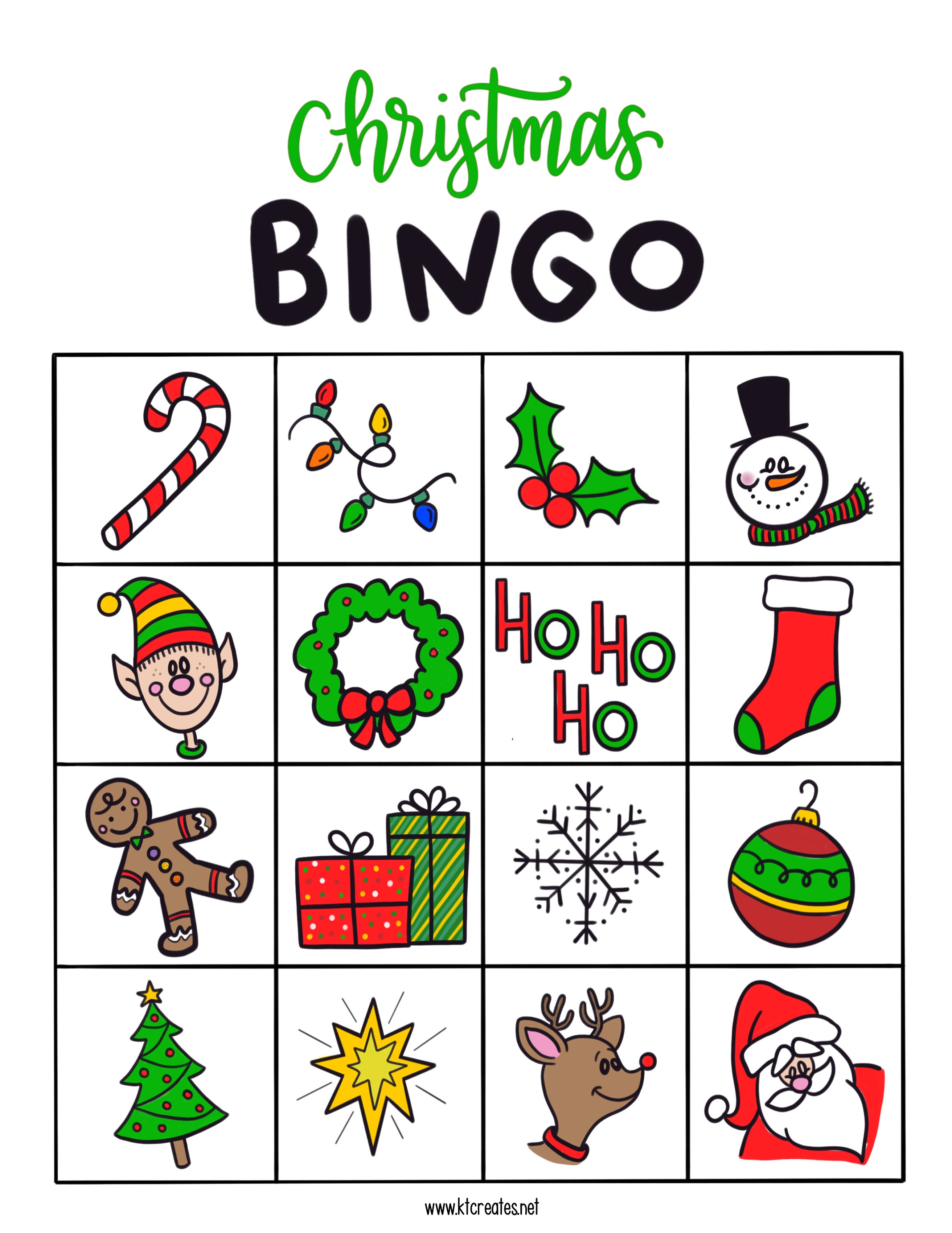 Christmas Bingo- Set of 5! - Etsy