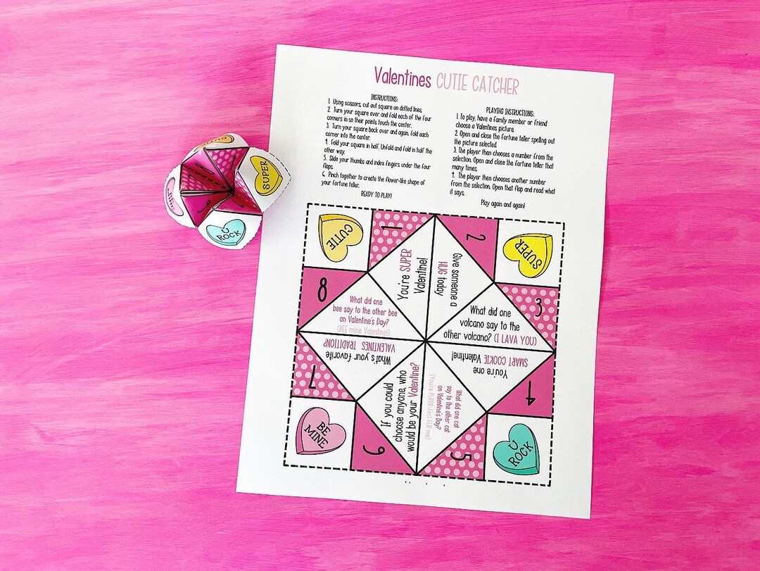 Valentine’s Day Printable Cutie Catcher, Valentine’s Day Printable ...