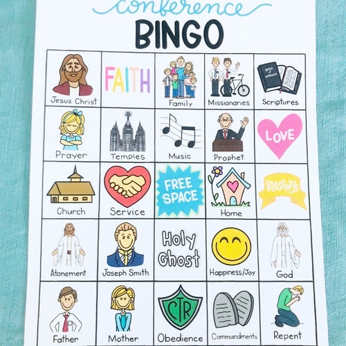 LDS Church General Conference Bingo Set of 5 - Etsy