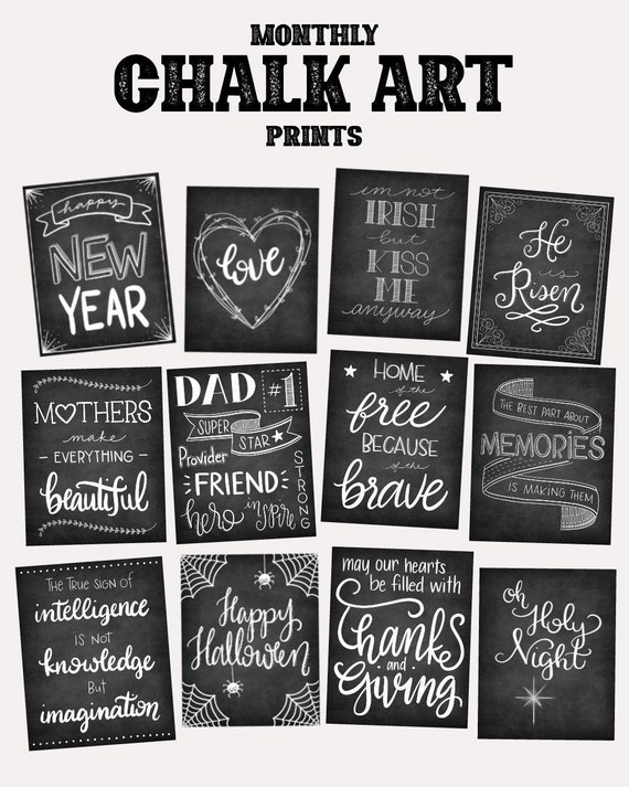 Chalkboard Art Free Printables Halloween Chalk Art Printable | Made In