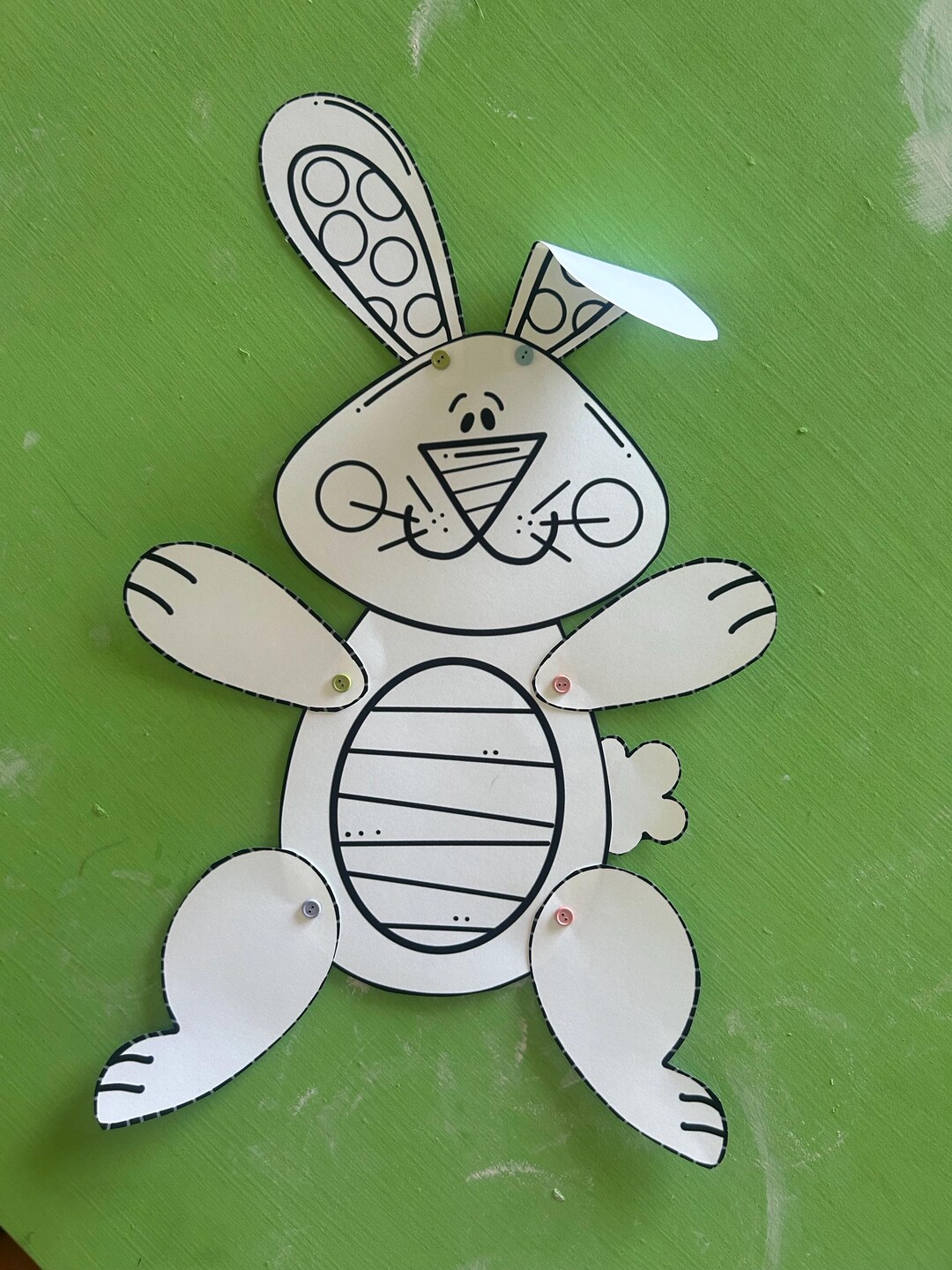 Movable Dancing Easter Bunny Printable Kids Craft Activity - Etsy