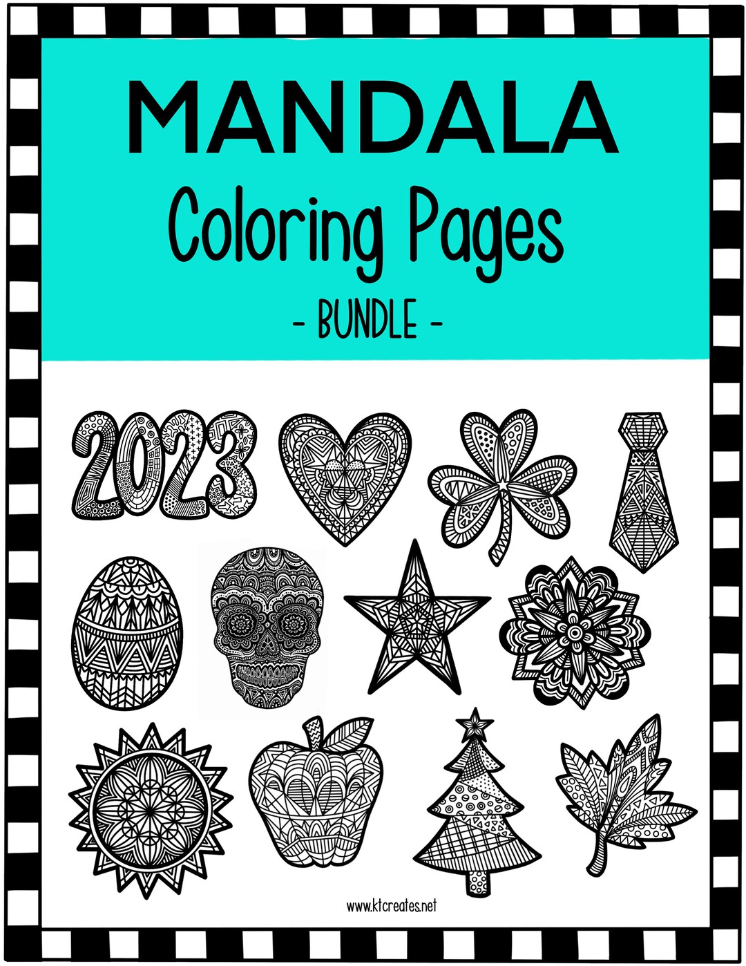 Holiday Mandala Coloring Pages Bundle - Etsy