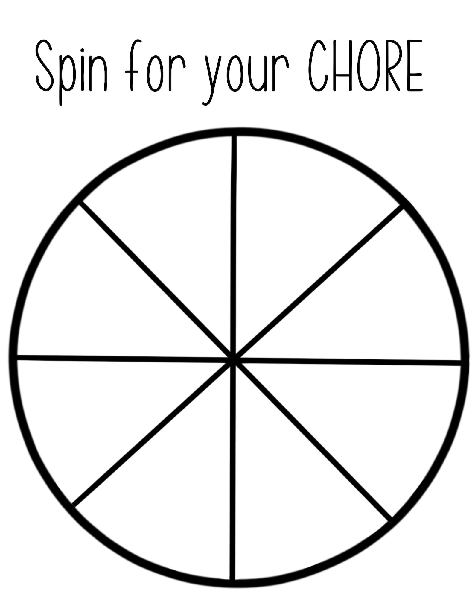 Chore Spinner Wheel - Etsy