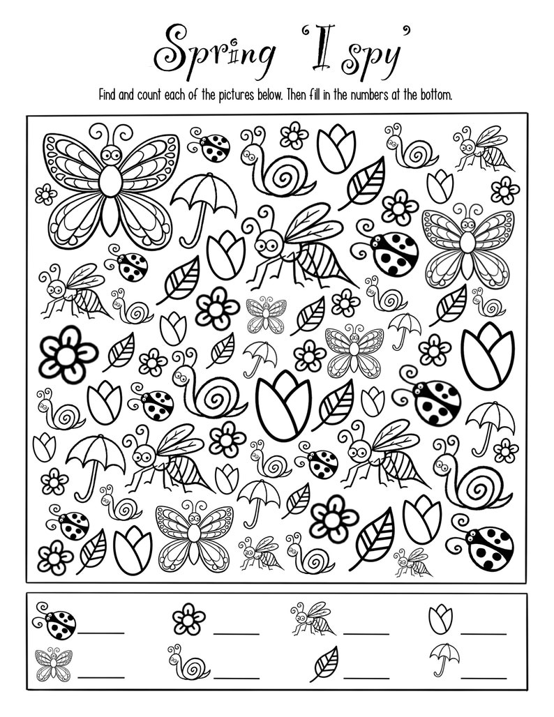 Spring Bundle-activities/worksheets-7 Pages! - Etsy
