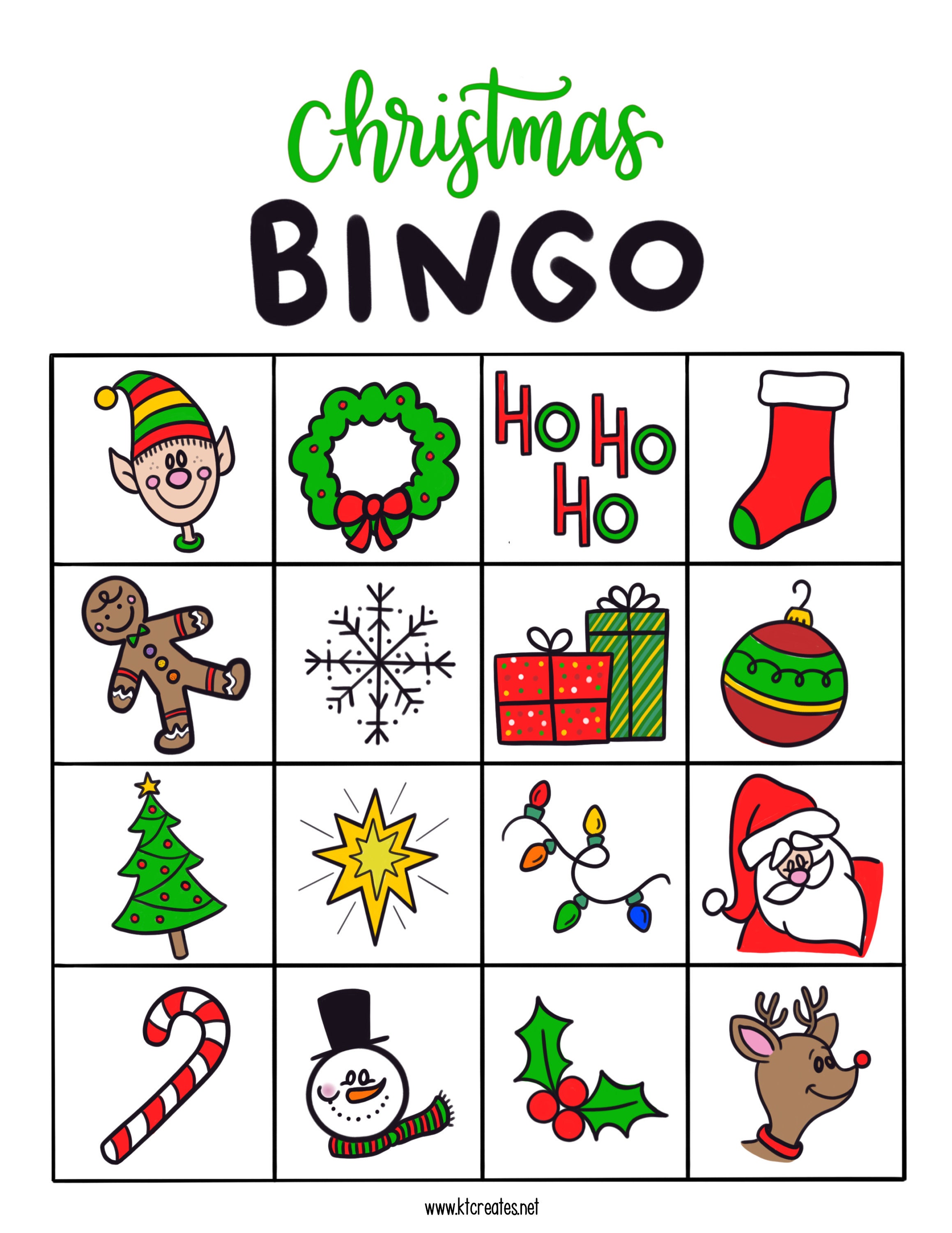 Christmas Bingo Set of 5 - Etsy