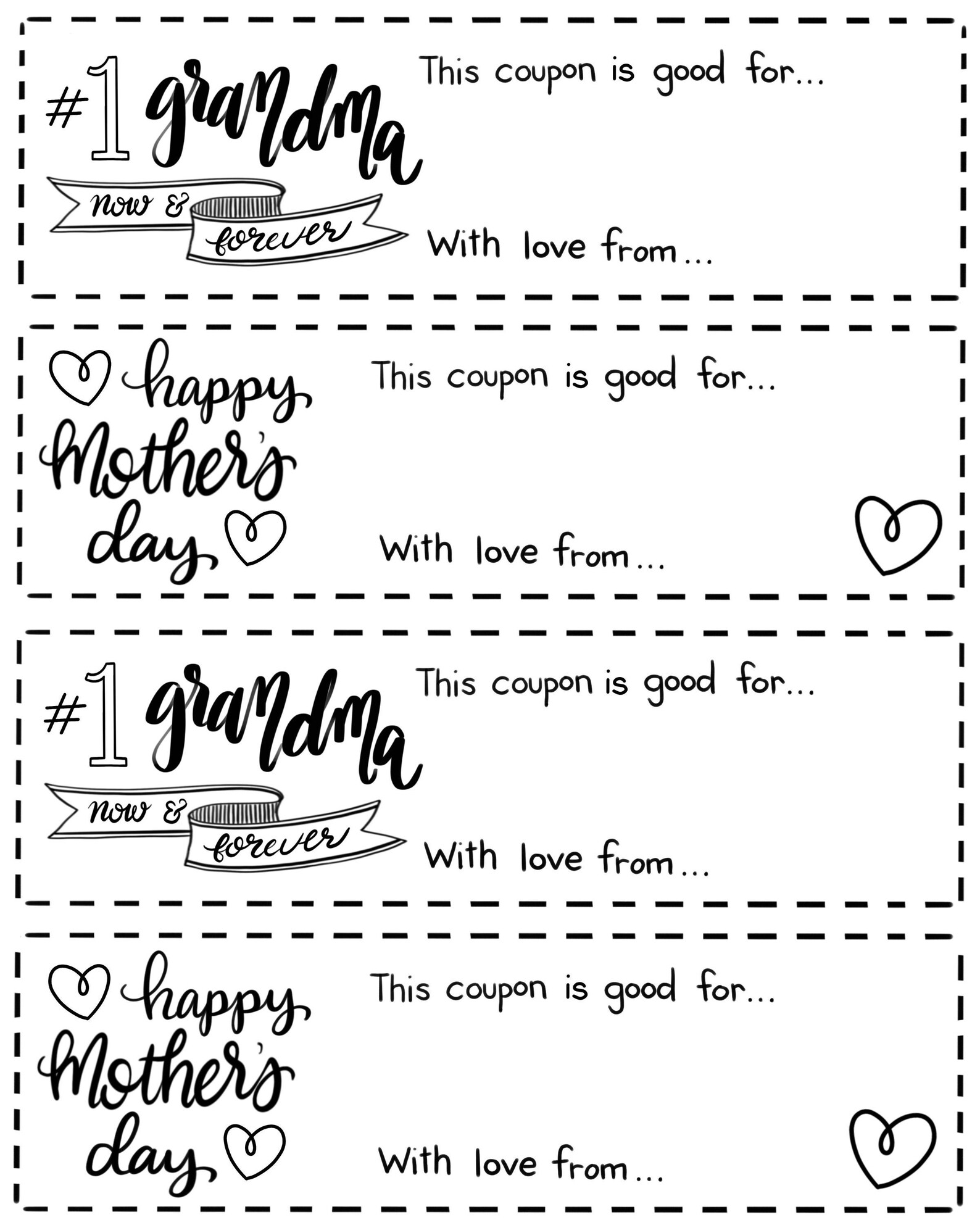 Grandma-mothers Day Coupons - Etsy