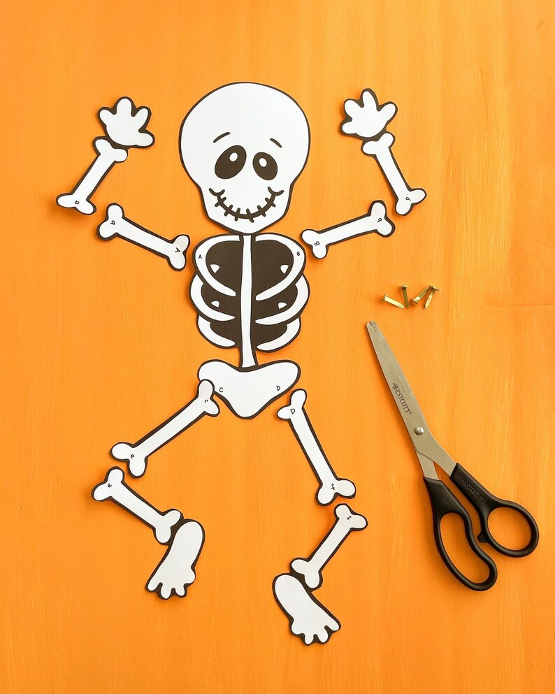 Halloween Dancing Skeleton Craft/activity - Etsy
