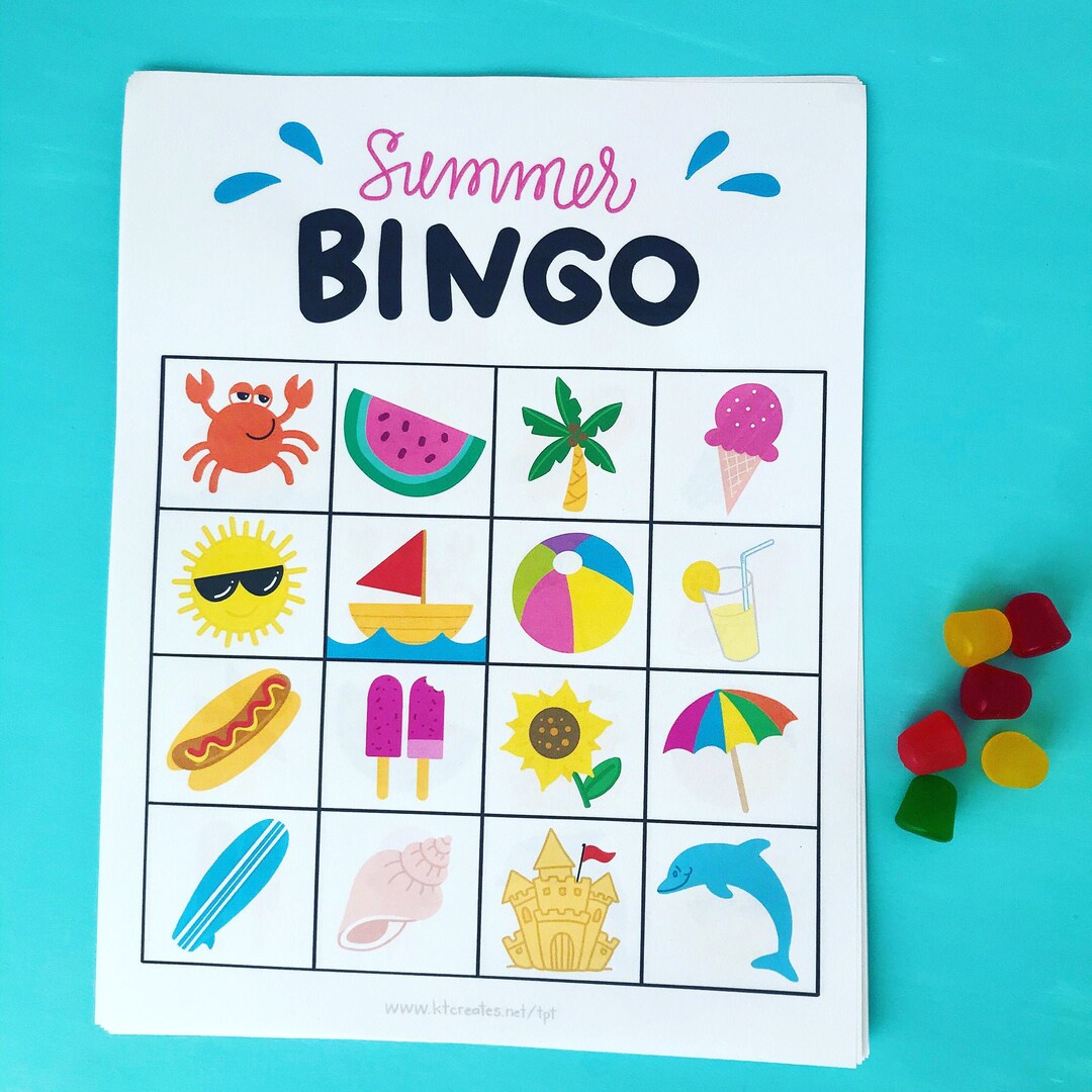 Summer Bingo Sheets- Set of 5! - Etsy