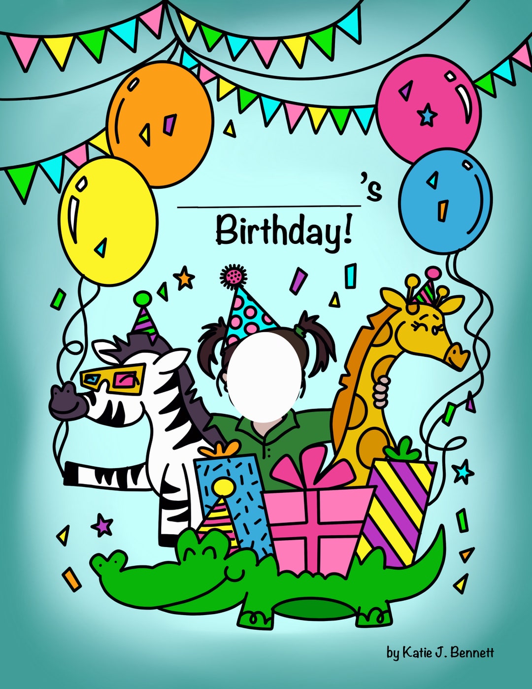 Mini (customizable) Coloring Book Party Favor- “party Animals” - Etsy