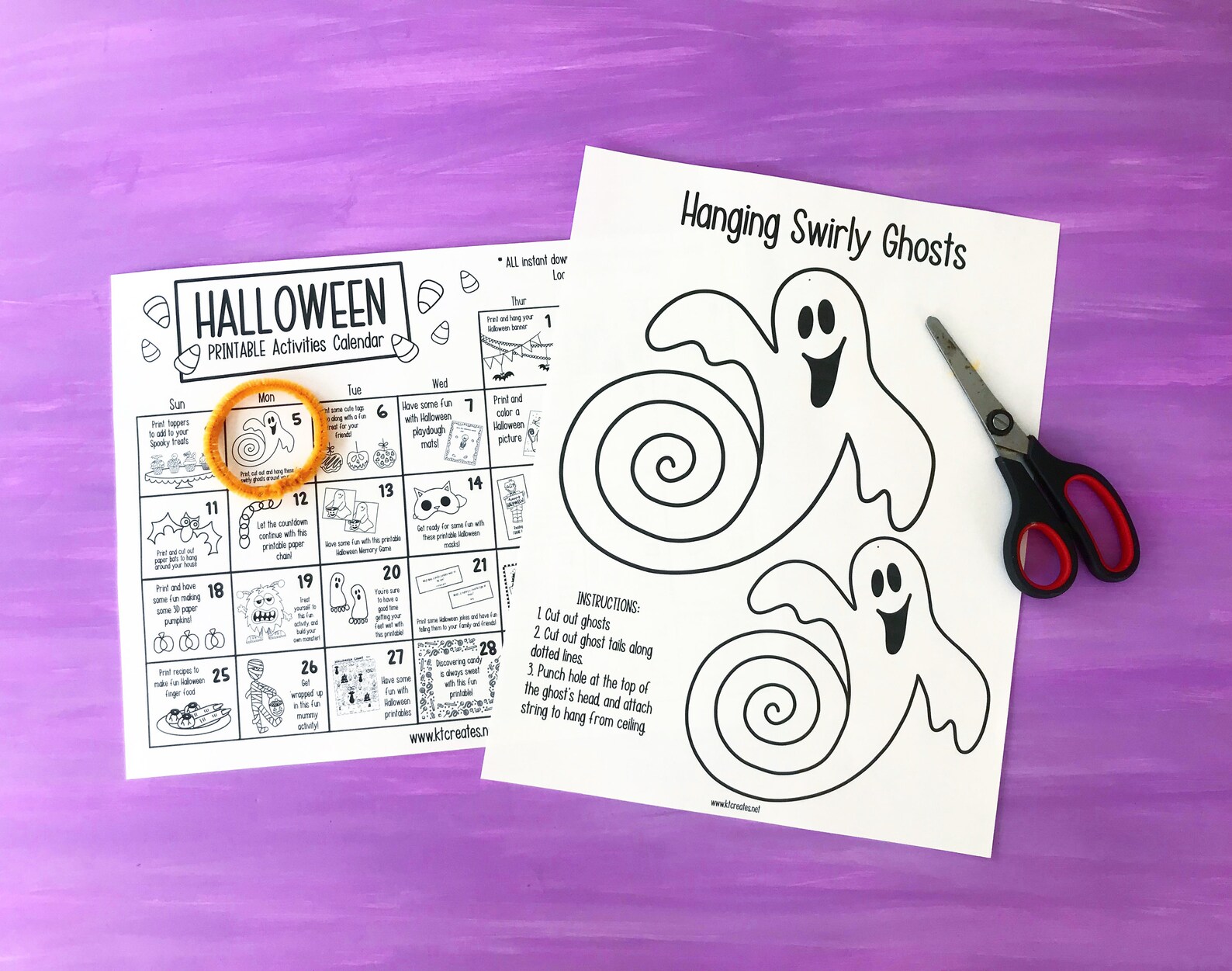 Halloween-hanging Swirly Ghosts - Etsy