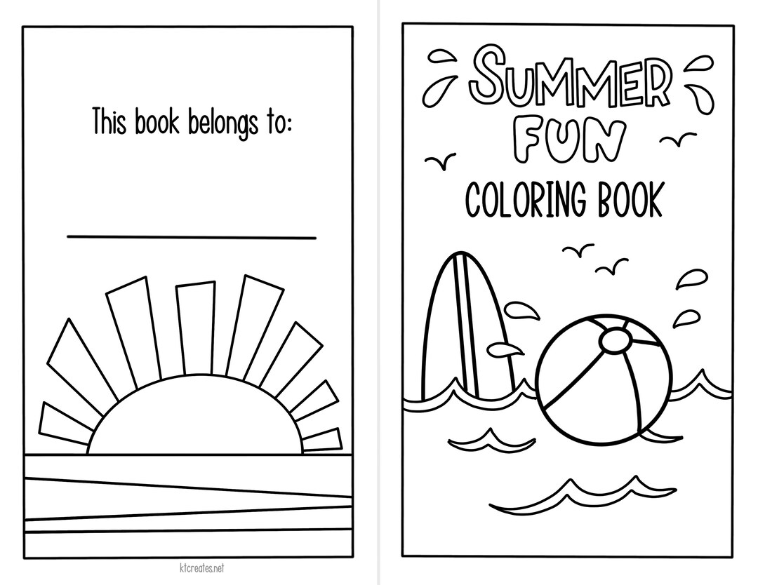 Summer Fun Printable Coloring Book! - Etsy