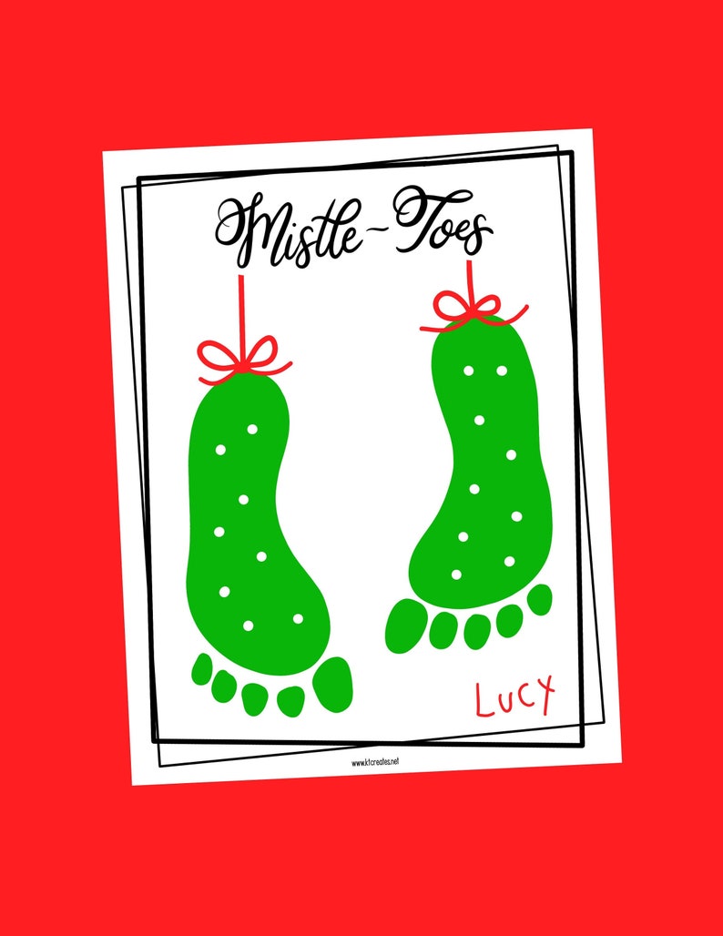 Kid Mistle ‘toes’ Christmas Craft Activity Keepsake - Etsy
