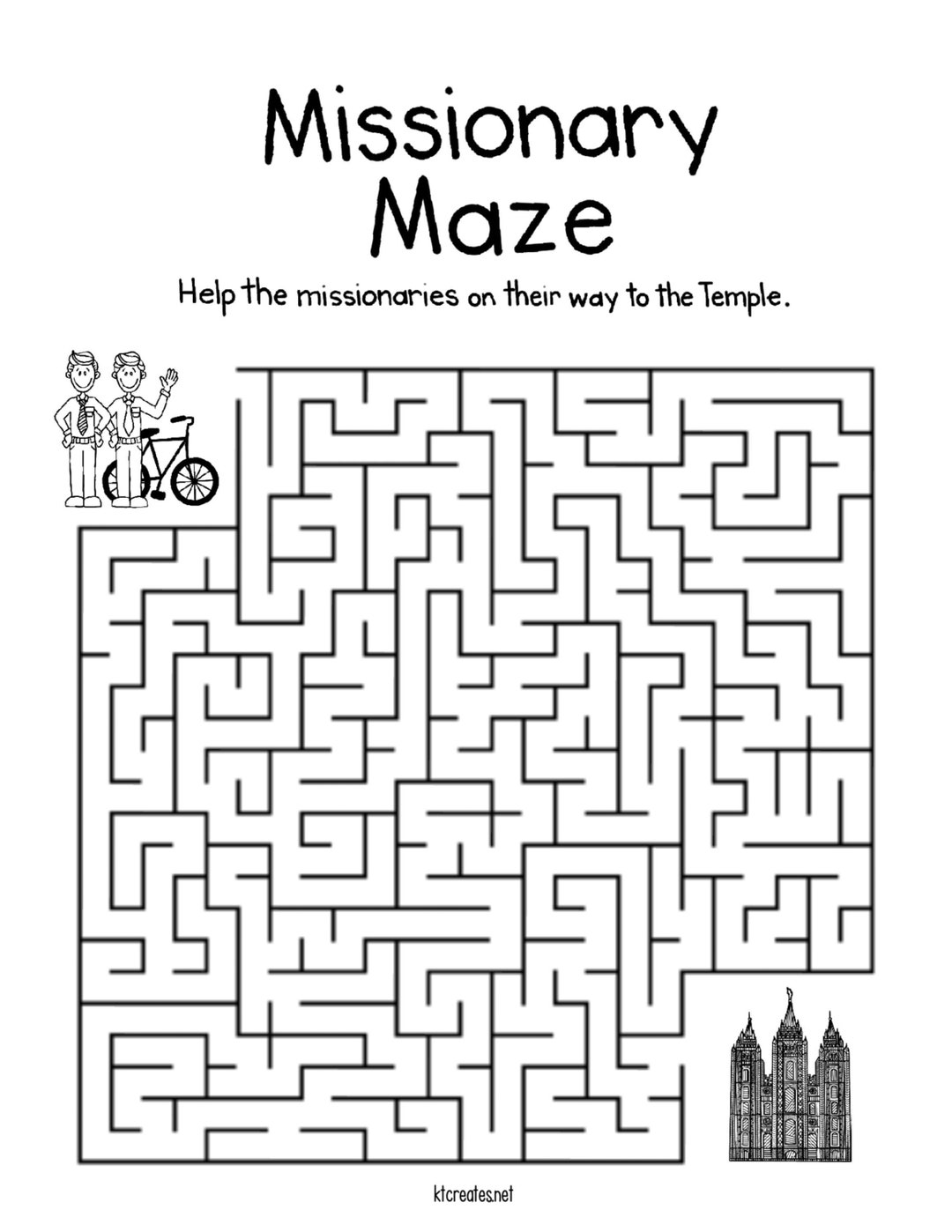 Missionary Maze, LDS Printables - Etsy