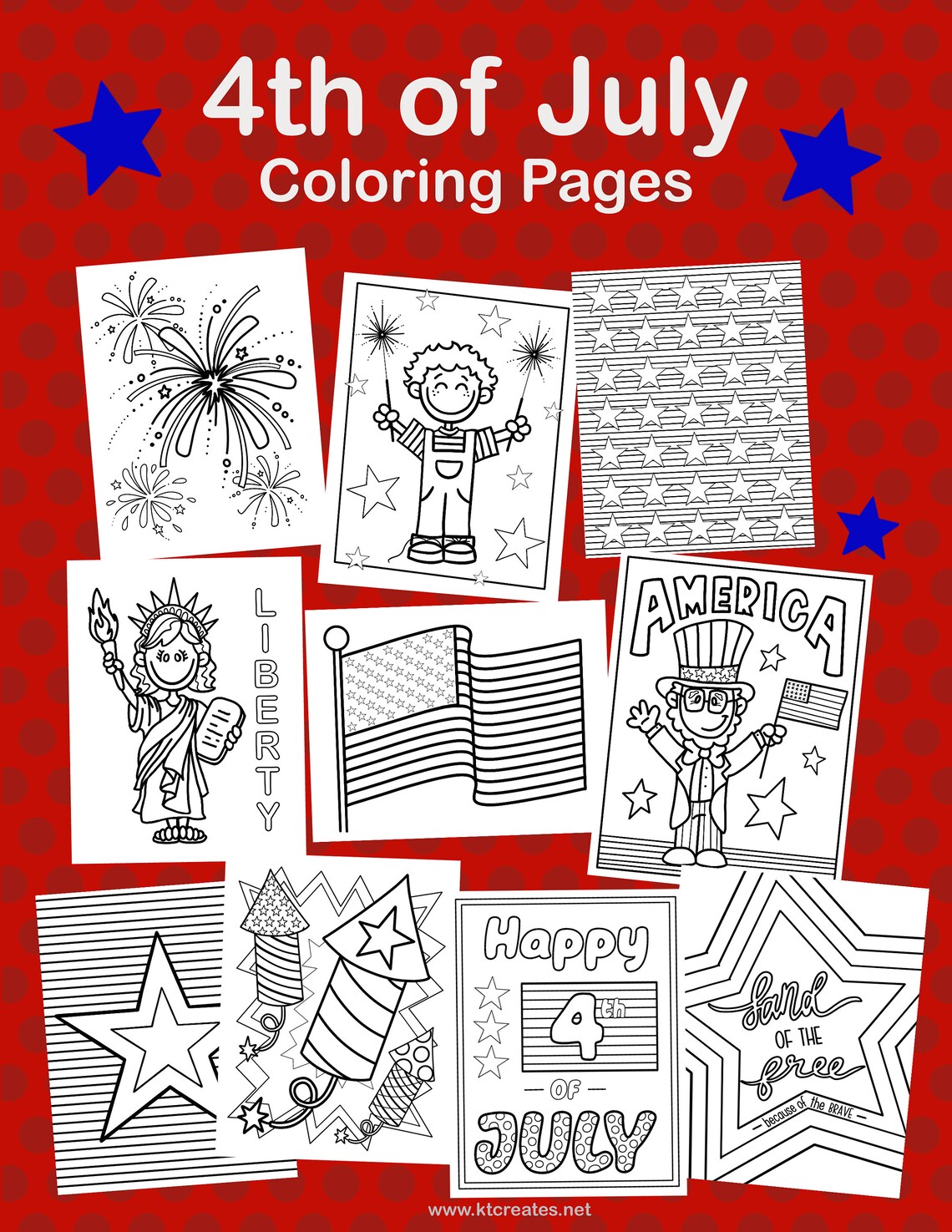 4th of July Activity BUNDLE Coloring, Games and Activities - Etsy