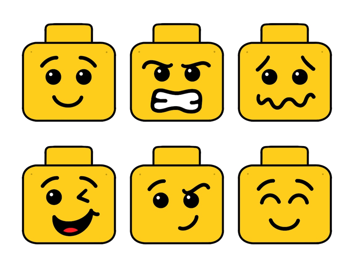 Building Block Heads Banner - Etsy